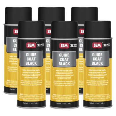 SEM Products 38203 Guide Coat Black Aerosol Spray Can 12 oz. (6 Cans ...