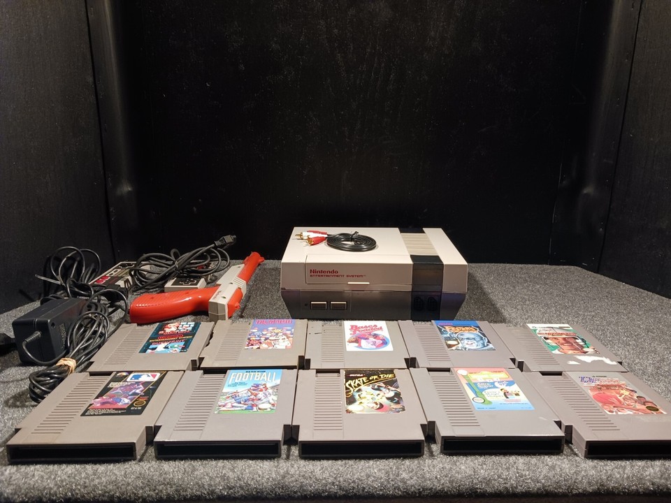 Restored Original Nintendo NES Console & 10 games lot bundle Works! See ...