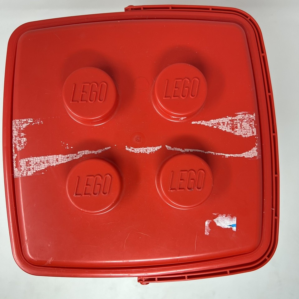 Lego Basic Red Plastic Storage Bucket 1637 Over 2 lbs Legos Not ...