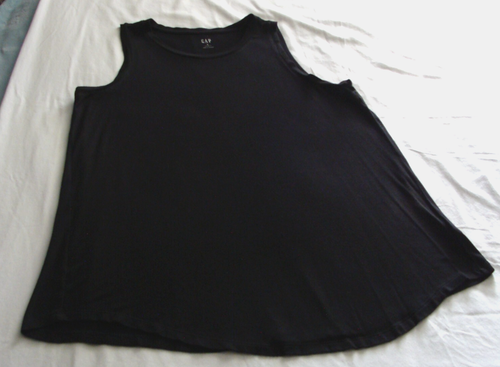 GAP Black Sleeveless "LUXE T" Muscle TEE T-Shirt Sz MEDIUM | eBay