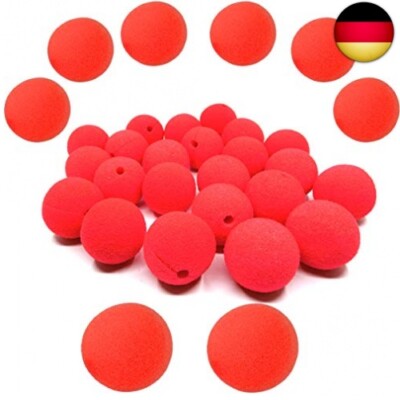 dancepandas Clown-Nase, 50 x Rote Nase Schaumstoff Nase für Fasching ...