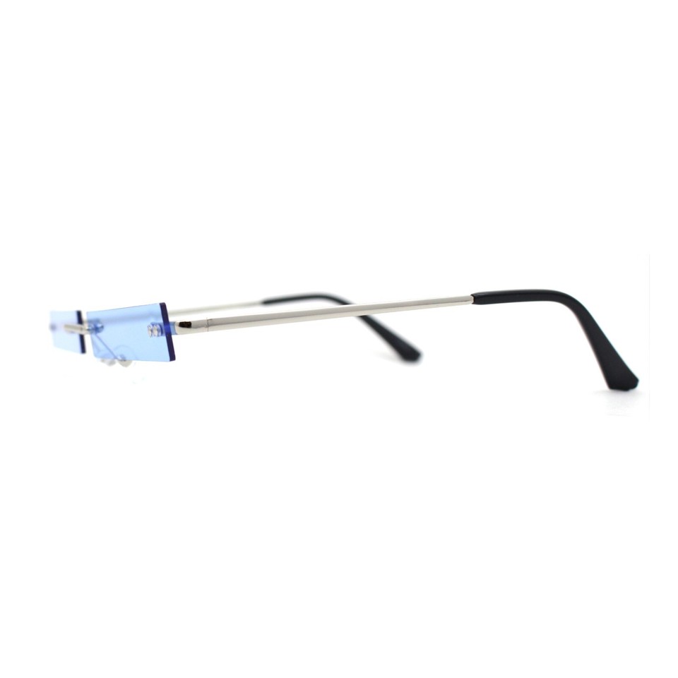 Rimless Avant Garde Slit Narrow Lens Pimp Shade Sunglasses | eBay
