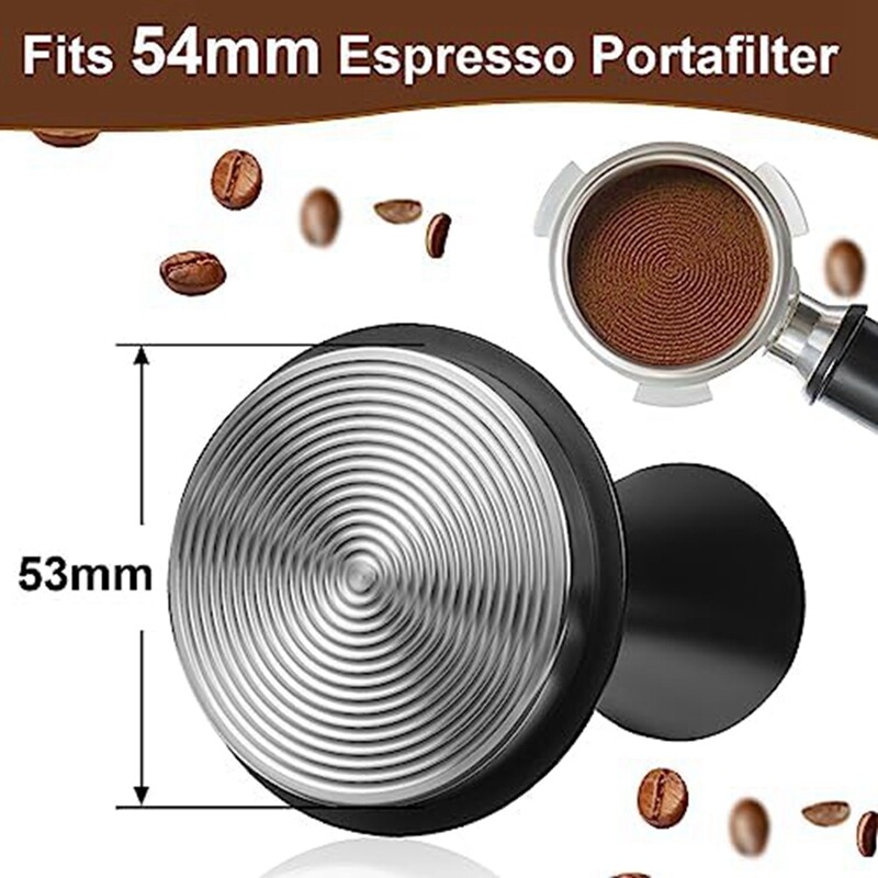 Espresso Tamper Coffee Tamp 53mm, Spring-Loaded Constant Pressure ...