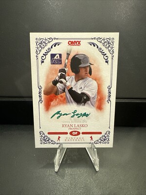 2022 Onyx Vintage Baseball Green Ink RC Auto Ryan Lasko /50 #VARL ...