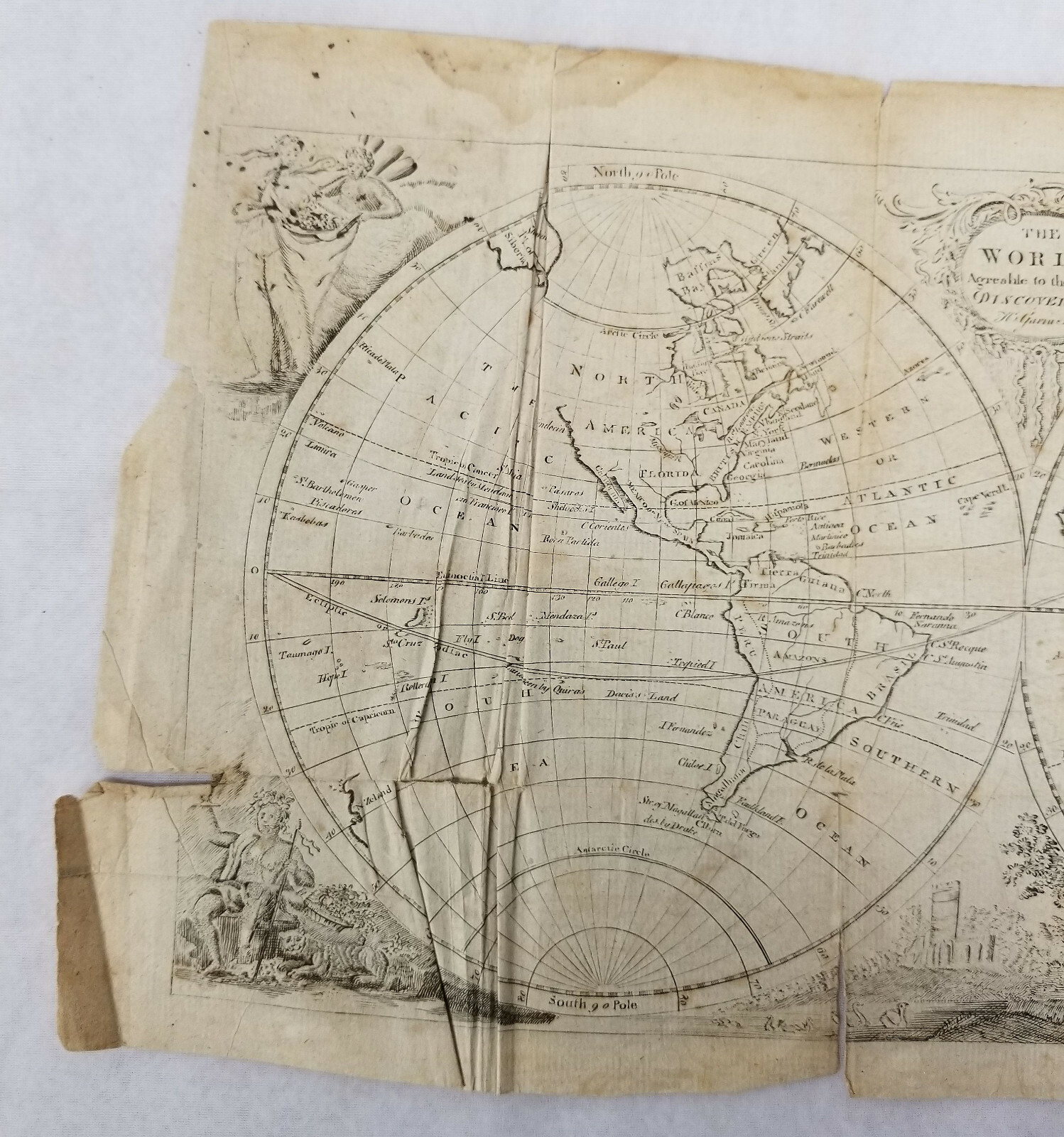Antique Early 18th Century World Map Atlas H Gavin 1767 London | eBay