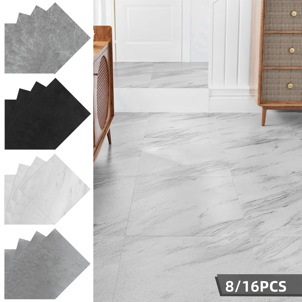 8PCS Floor Tiles Self Adhesive Textured Grip Flooring DIY Kitchen ...