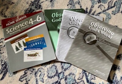 Abeka Homeschool Science Observing Gods Word 6 4pc set key tests ...