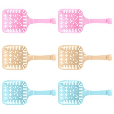 6 Pcs Litter Tray Scooper Cat Box Sifter Plastic for Pine Pellets ...