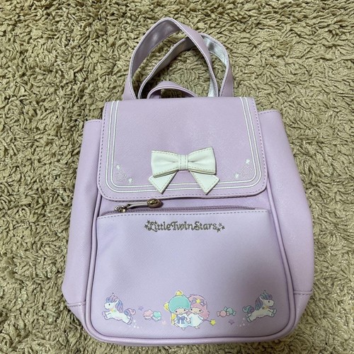 Sanrio Little Twin Stars Kiki&Rara Backpack, Pink, Used, Compact 7.5"x9 ...