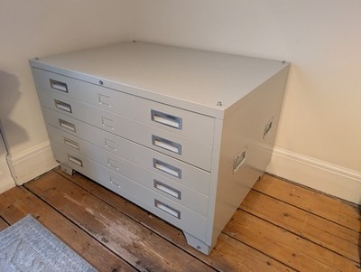 metal architects plan chest drawers drawing A1 great condition | eBay UK
