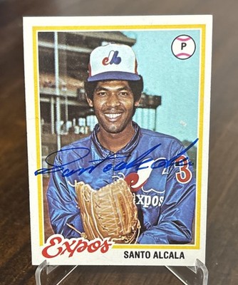SANTO ALCALA Signed 1978 Topps Baseball Card #321 Cinci Reds Montreal ...