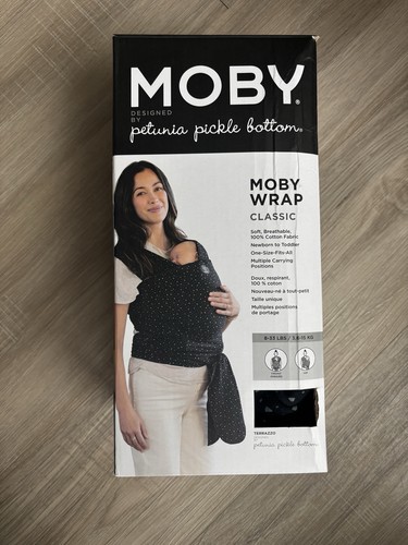 Petunia Pickle Bottom x MOBY Classic Wrap in Terrazzo Cotton Black Baby Carrier | eBay