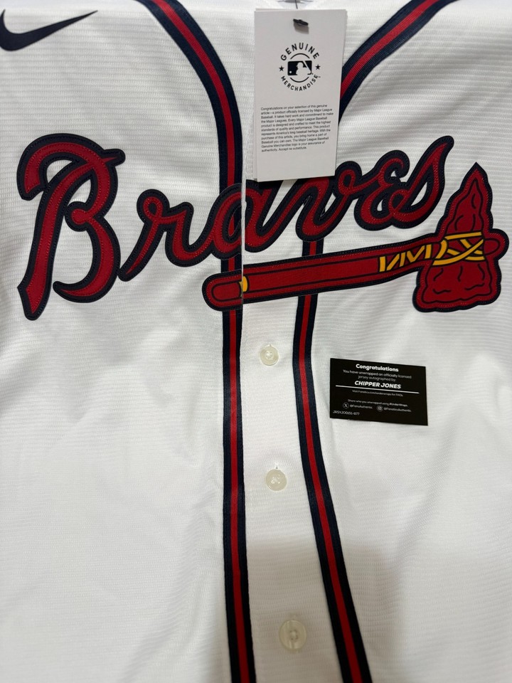 Authentic Chipper Jones Atlanta Braves Autographed Fanatics Jersey | eBay