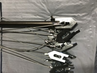 1 Dozen WCP WOLF FANG ANCHORS w/ 18" CABLE & 1 HD DRIVER, trapping ...