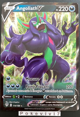 Carte Pokemon ANGOLIATH V 114/189 Ultra Rare V Epée et Bouclier 3 EB03 ...