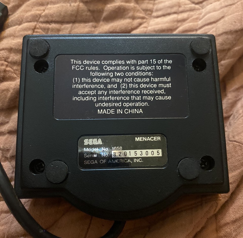 Sega Genesis OME Menacer Receiver Accessory Light Gun Adapter No 1658 ...