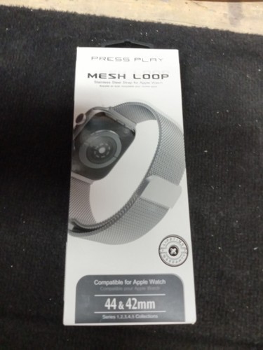 PRESS PLAY MESH LOOP STAINLESS STEEL STRAP FOR APPLE WATCH | eBay