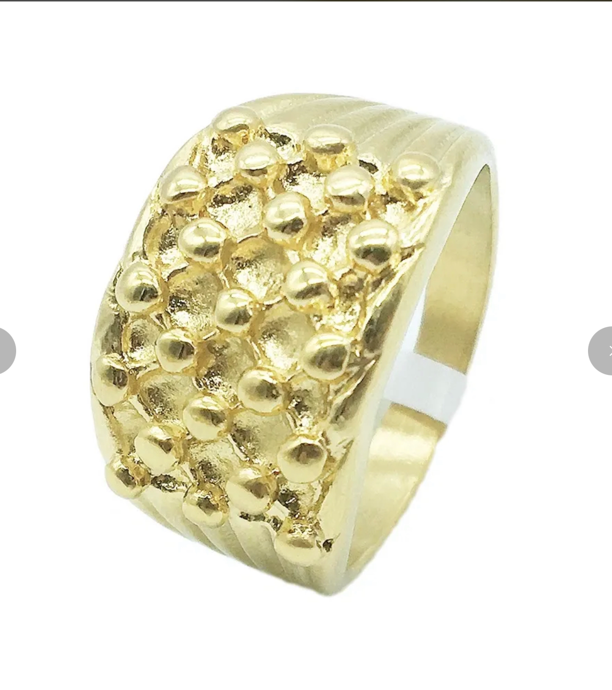 keeper ring 18k gold plated heavy well polished stainless steel ...