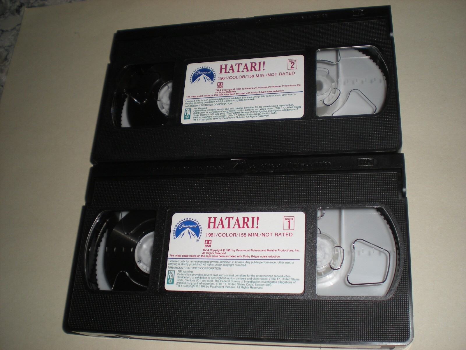 John Wayne "Hatari!" VHS 2 Tape Wide Screen Format Super Clean! | eBay