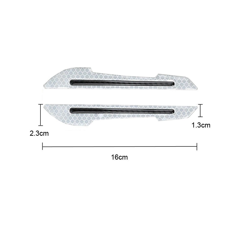 2x Reflective Carbon Fiber SUV Car Side Mirror Warning Decal Sticker ...