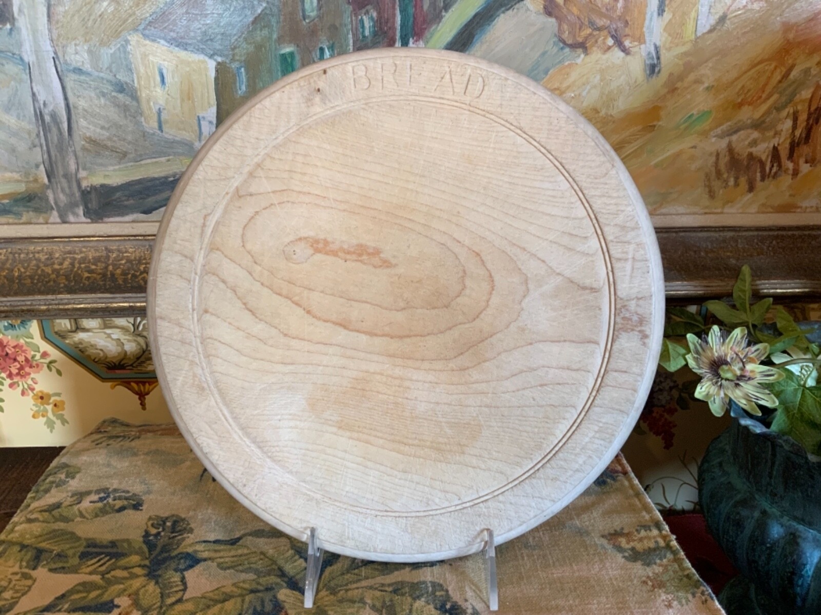 Antique English Sycamore Wood Bread Board Carved Circa 1920 | eBay
