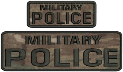 military police embroidery patch 3x8 and 2x5 hook on back multicam | eBay