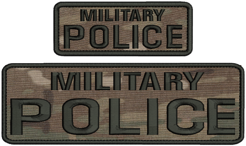 military police embroidery patch 3x8 and 2x5 hook on back multicam | eBay