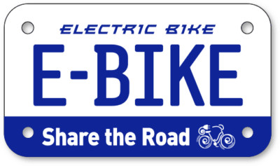 E-BIKE Electric Scooter Bicycle License Plate 4"x7" ***** | eBay