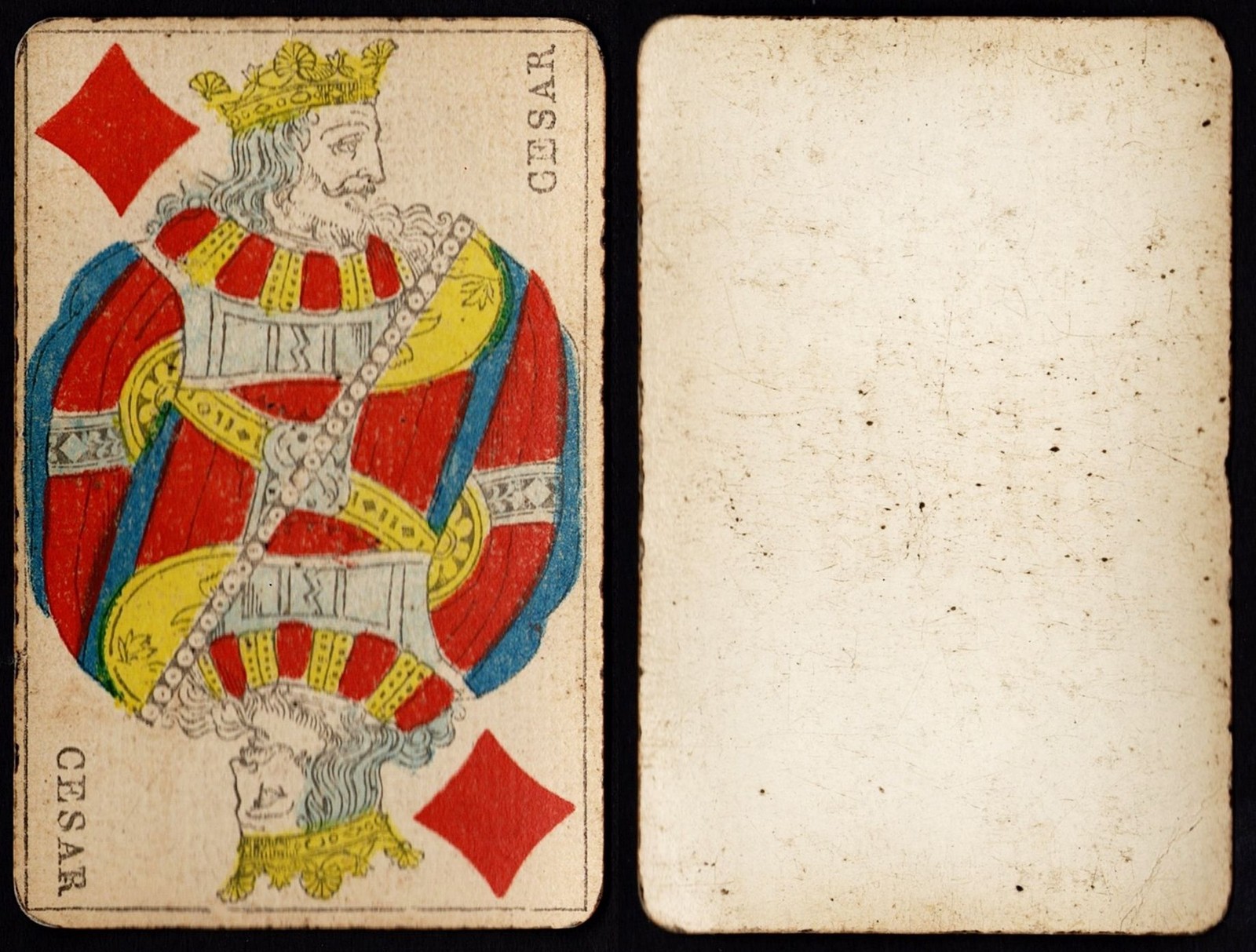 Karo König King Of Diamonds Playing Card 1850 | eBay