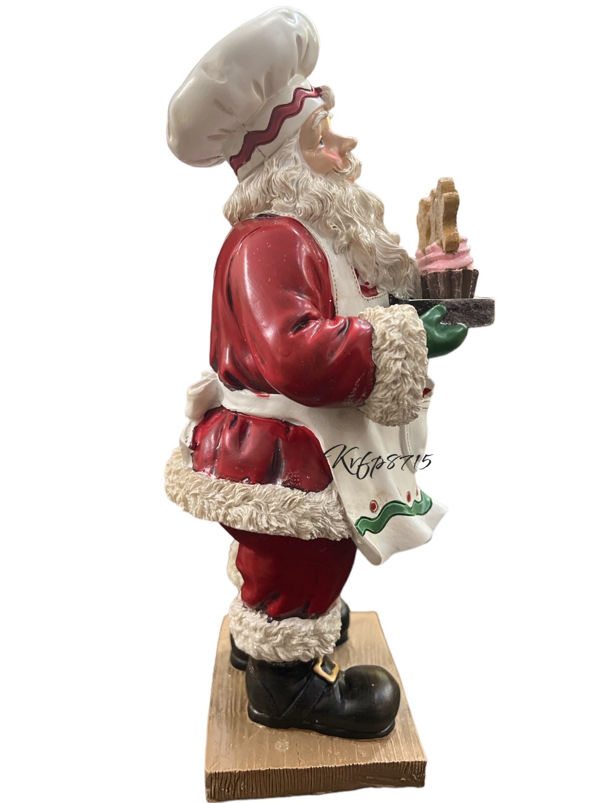 Santa Baking Gingerbread Cupcakes Statue Mrs Claus Bakery Candy Land ...