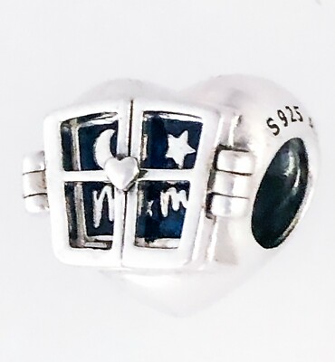 NEW 100% Authentic PANDORA 925 Window Heart Thanks Mom Charm Pendant ...