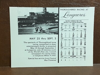 Vintage 1960's Seattle WA Horse Racing - Longacres Racetrack - 1962 Art ...