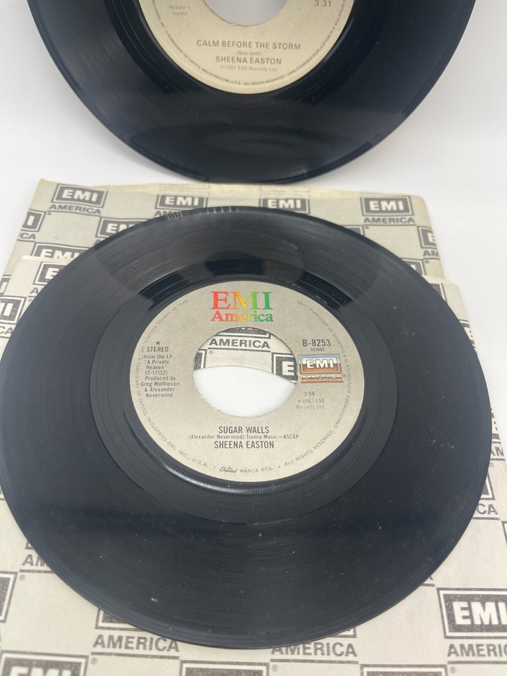Lot of 2 Sheena Easton Sugar Walls & Morning Train 45RPM (EMI America ...