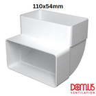 RECTANGULAR DUCTING 90 DEGREE VERTICAL BEND - 110x54mm, 204x60mm and ...