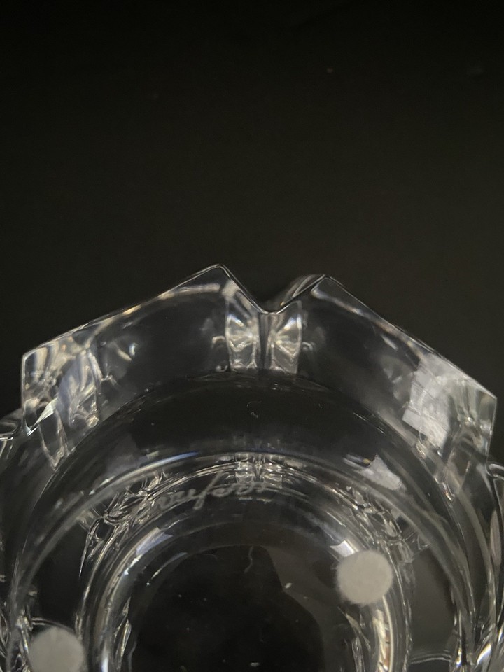 Orrefors Sweden Corona Crystal Bowl Lars Hellsten 4.5" Etched ...