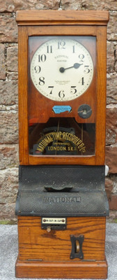 National Time Recorder, Solid Oak Case Large Electric Clock | eBay UK