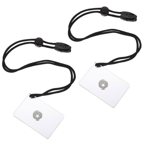 2 Pcs Survival Signal Mirror Sighting Reflective Scuba Diving Hand | eBay