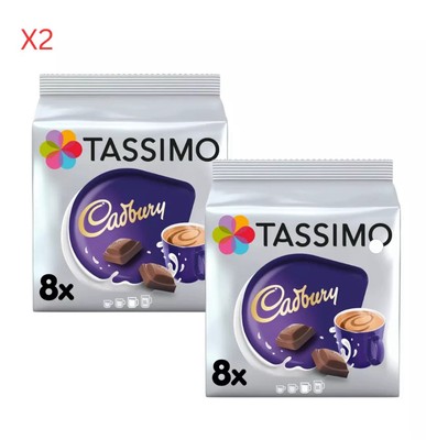 2x Tassimo Cadbury Hot Chocolate Pods 8 per Pack (16 Drinks ...