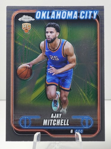 2024-25 Topps Chrome Basketball Ajay Mitchell #132 RC Oklahoma City ...