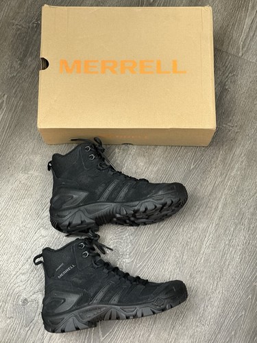 NEW Merrell Strongfield 6” Blk Boots Size 8.5 Unused Waterproof J099301 ...