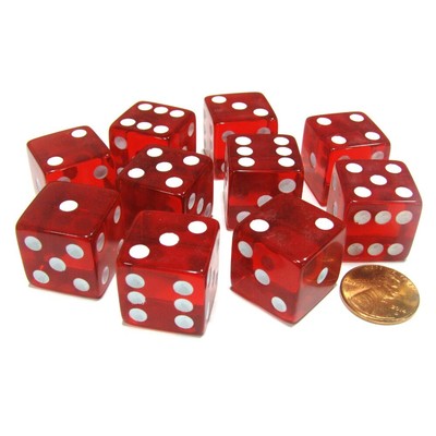 10Pcs 6-Sides Red Dice 19mm 19mm Dice Table Games 6 Sided Dice Toy | eBay