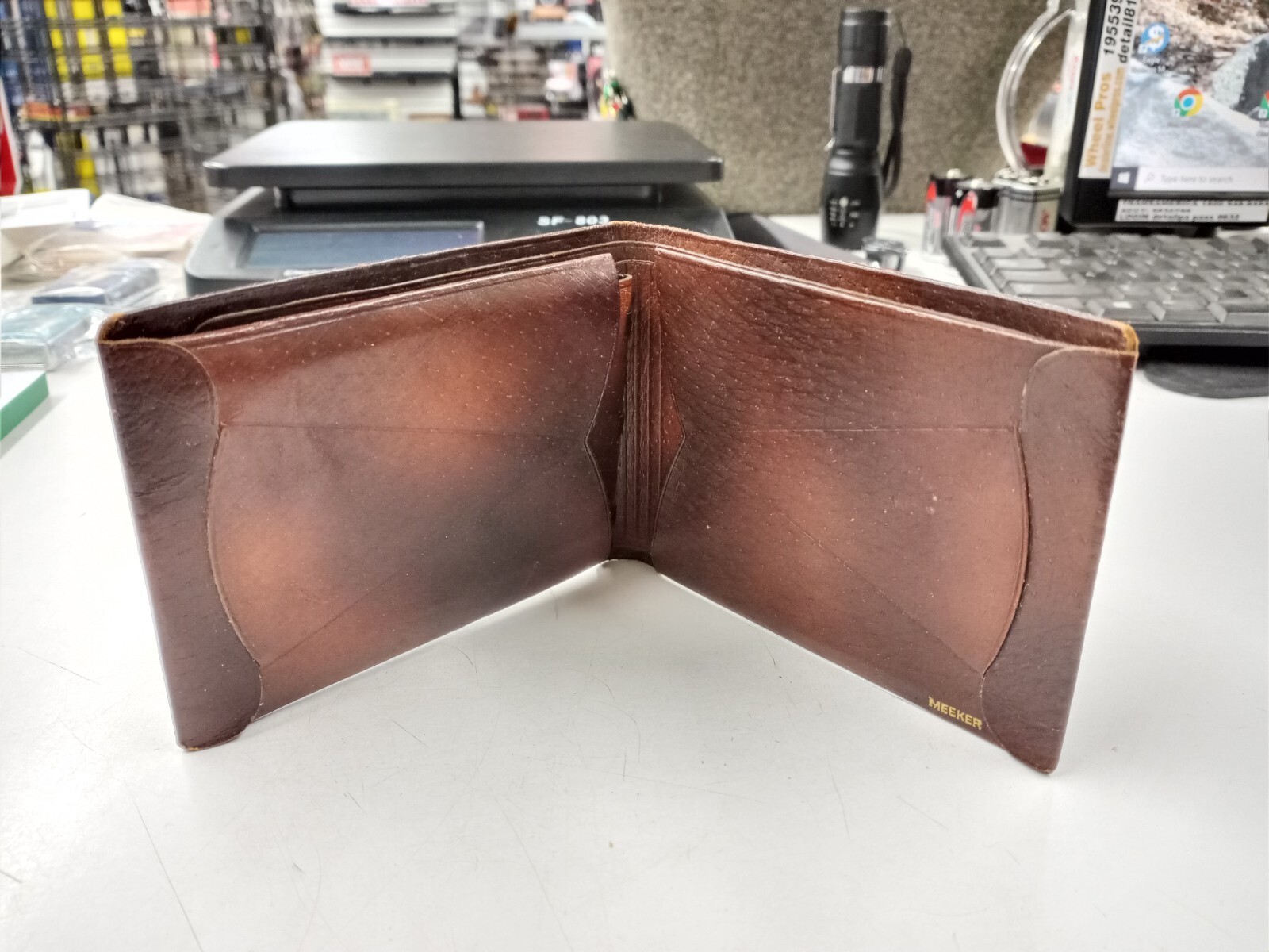 Vintage Meeker Made Leather Men's Wallet. Genuine Pig. Very Nice ...