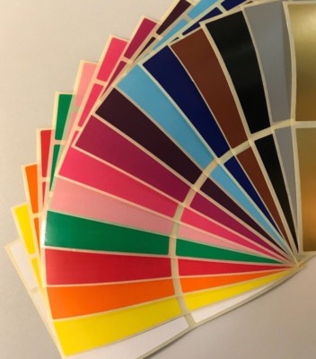 Large 30 x 78mm Rectangular Colour Code Stickers Sticky Address ...