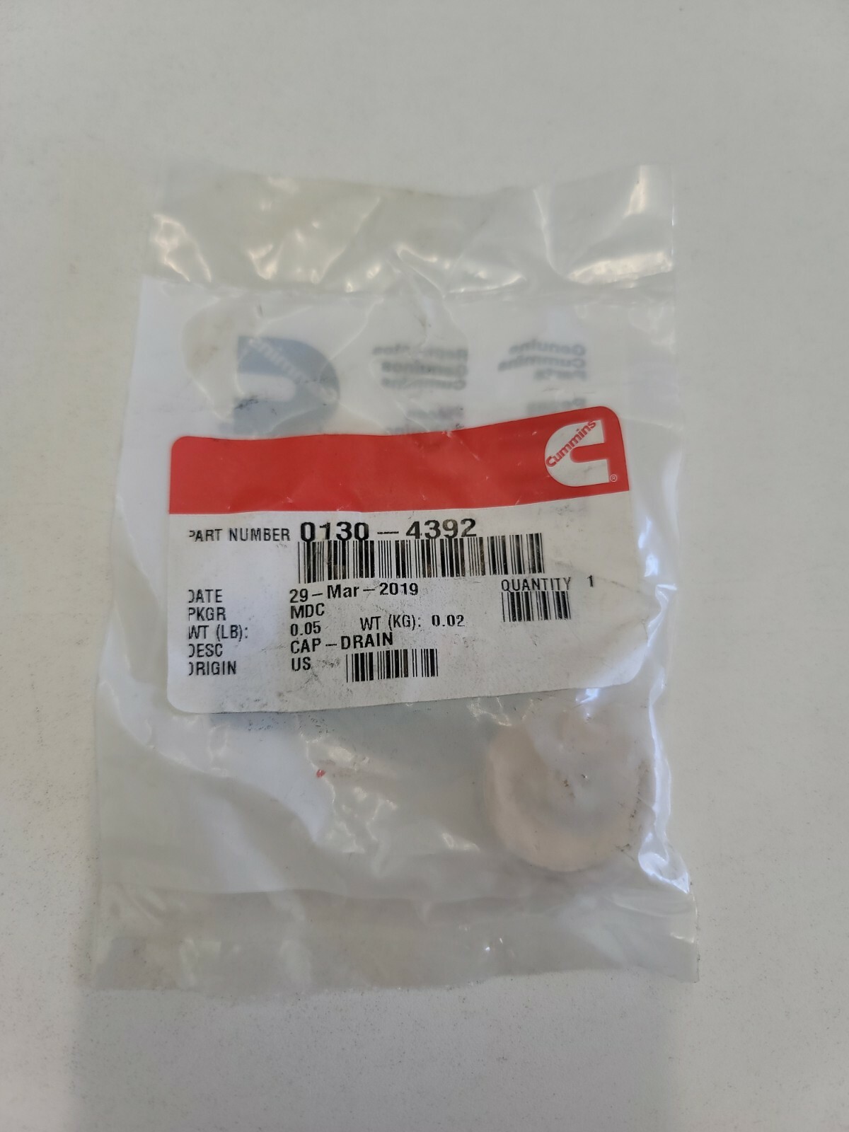 Cummins Cap Drain 0130-4392 for sale online | eBay