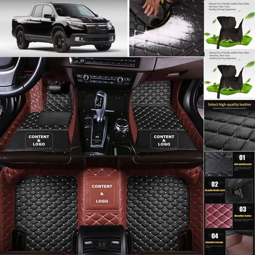 For Honda Ridgeline Car Floor Mats All Weather Custom Carpets Handmde ...