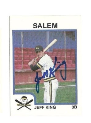 Jeff King 1987 ProCards Salem Buccaneers autographed auto signed card ...