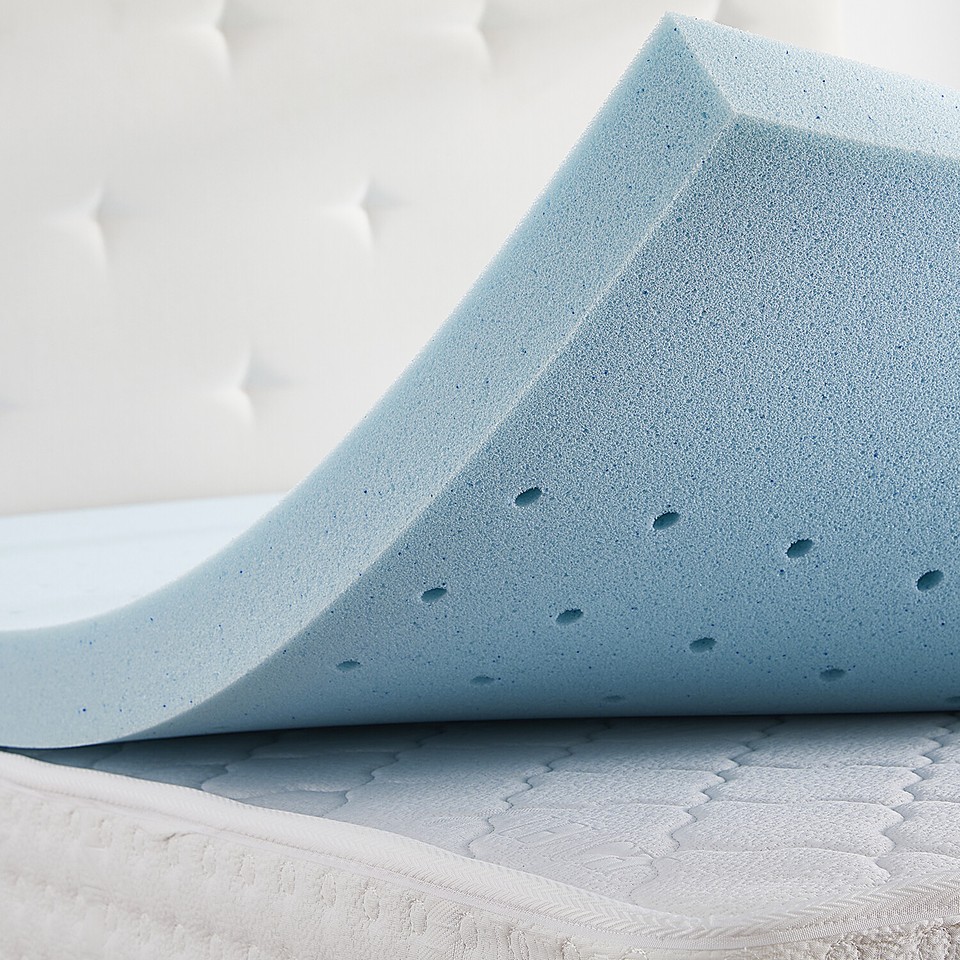 Memory Foam Mattress Topper-2,3 or 4” Gel Infused Ventilated Design ...