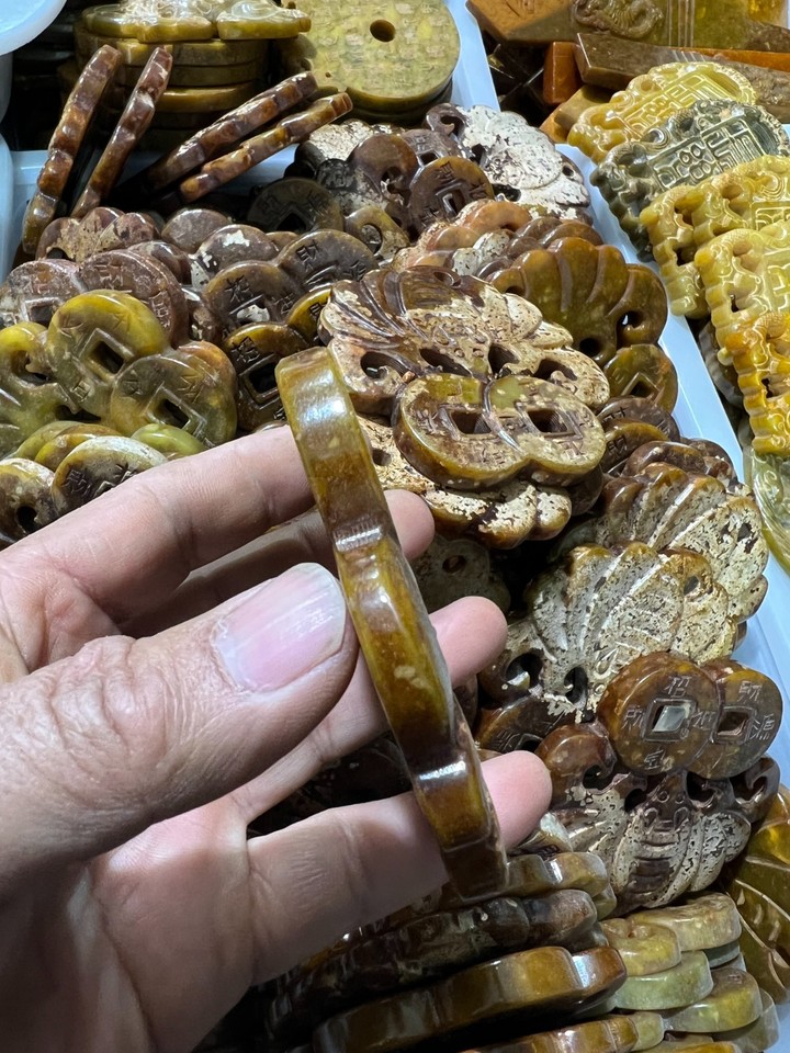 50PCS Old Hongshan Culture Jade Hand-Carved fengshui wealth Bat Amulet ...