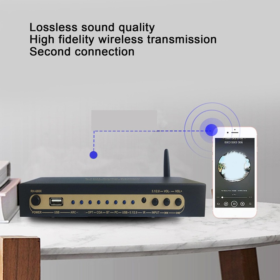 5.1 Channel Surround Sound Decoder, 192Khz 24Bit 4K ARC AC3, DTS, LPCM ...