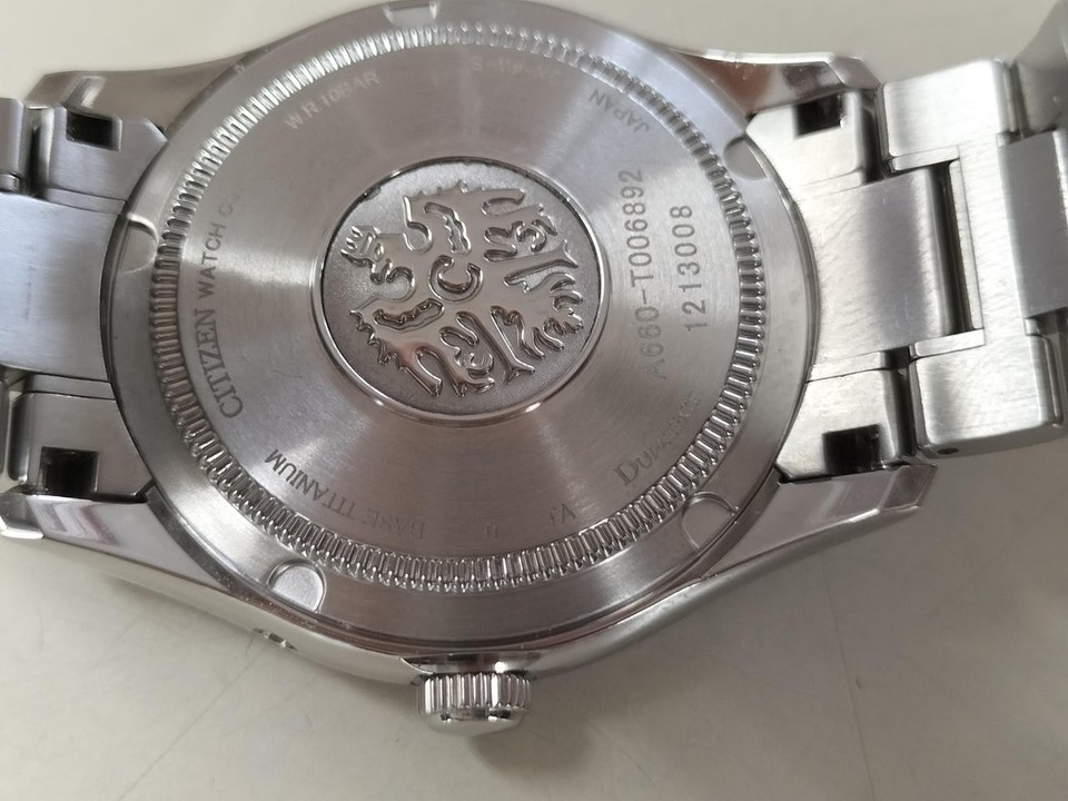 Citizen A660-T006892 Titanium Date Chronometer Quartz Mens Watch Auth ...